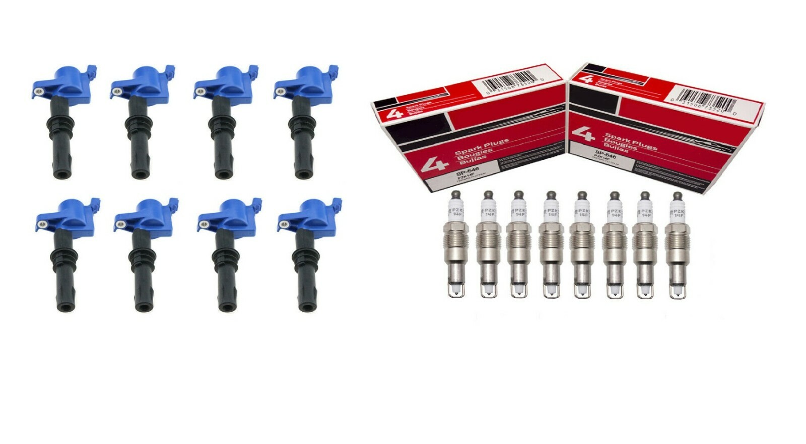 8+Blue DG511 Coils +8 Motorcraft SP546 Plug For Ford Lincoln Mercury 5. ...