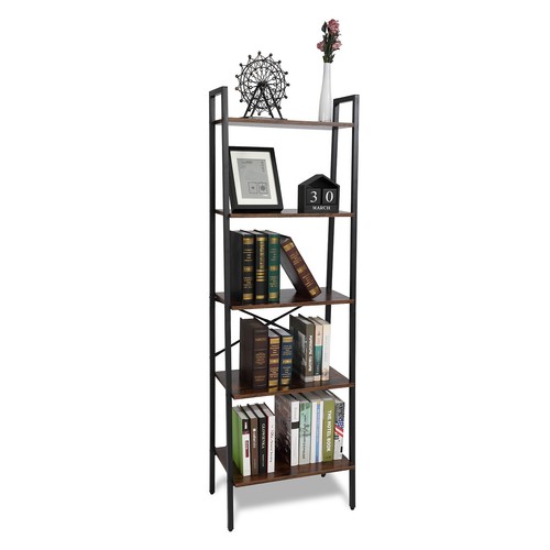Shelving 5-Layer Shelf Bookcase Cabinet Bookshelf Display Storage Rack ...