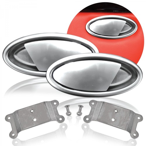 Billet Aluminum Oval Interior Recessed Car Door Handle Pocket Lever Set ...