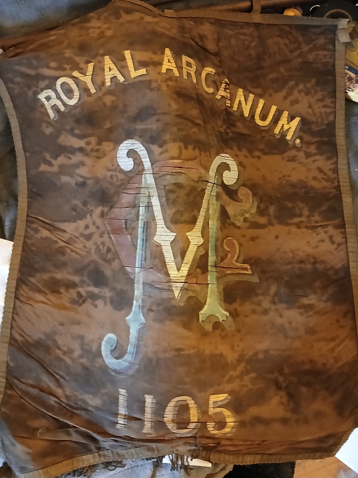 VINTAGE 26" X 18" VMC ROYAL ARCANUM 1105 BANNER FLAG | eBay