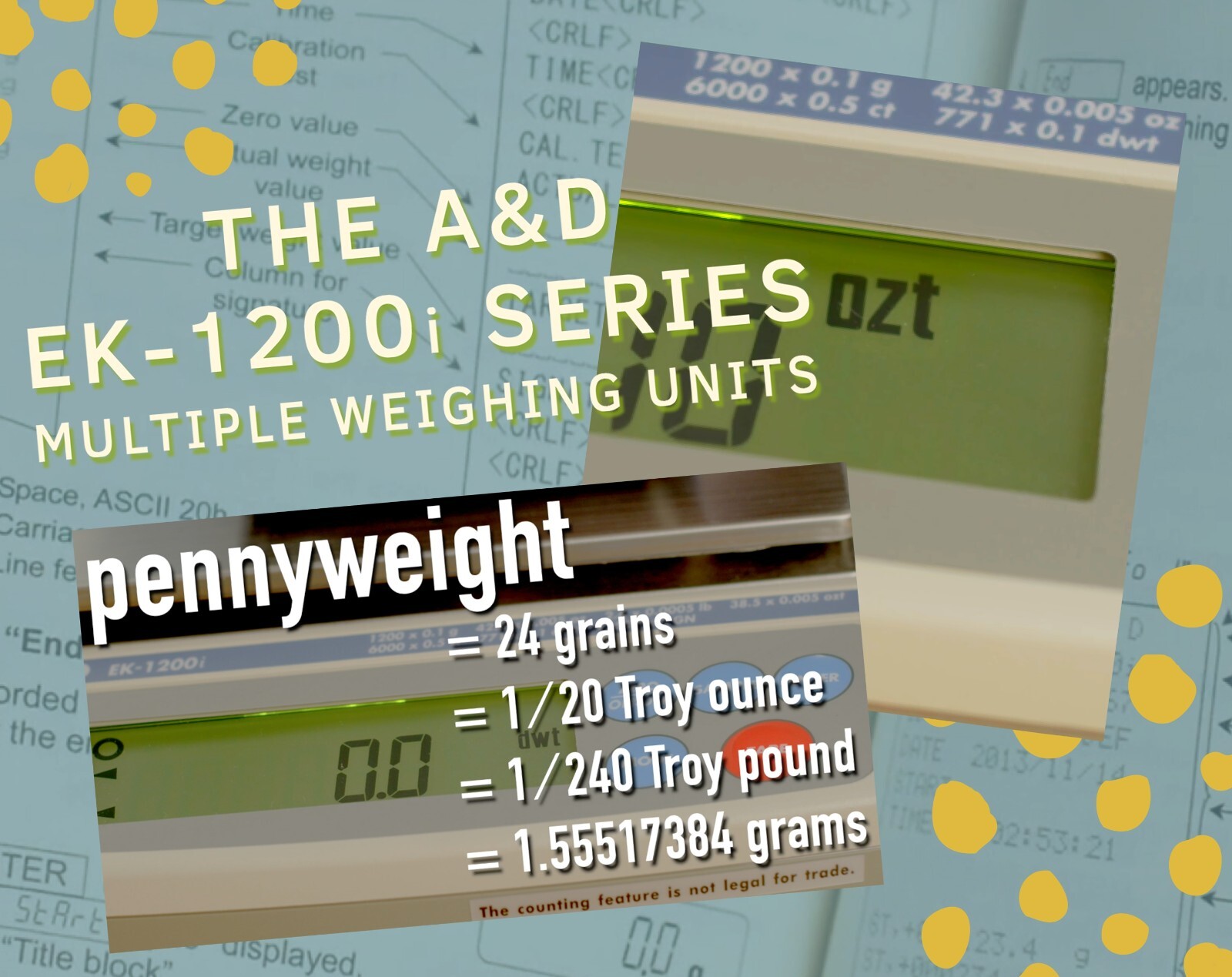 A&D Everest EK-1200i Series Jewelry Weighing Digital Scale 1200G/0.1G ...