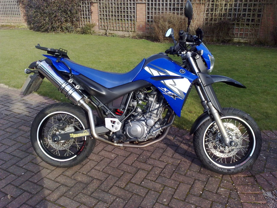 YAMAHA XT660R XT660X 2004 - On. Stainless round ROAD LEGAL/RACE MTC ...