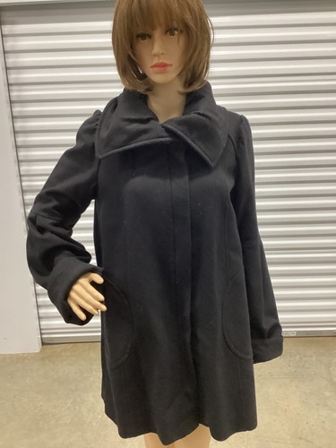 ABS Silver Label Wool Swing Coat Black Size 8 | eBay