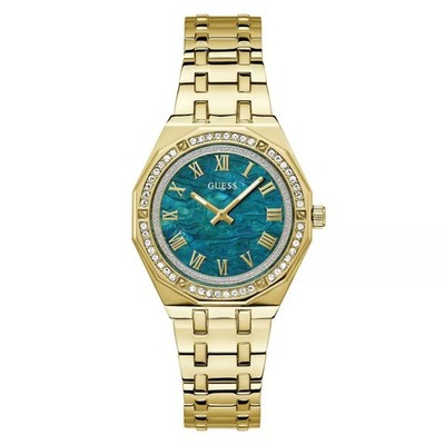 Womens Wristwatch GUESS DESIRE GW0770L2 Stainless Steel Golden Green | eBay