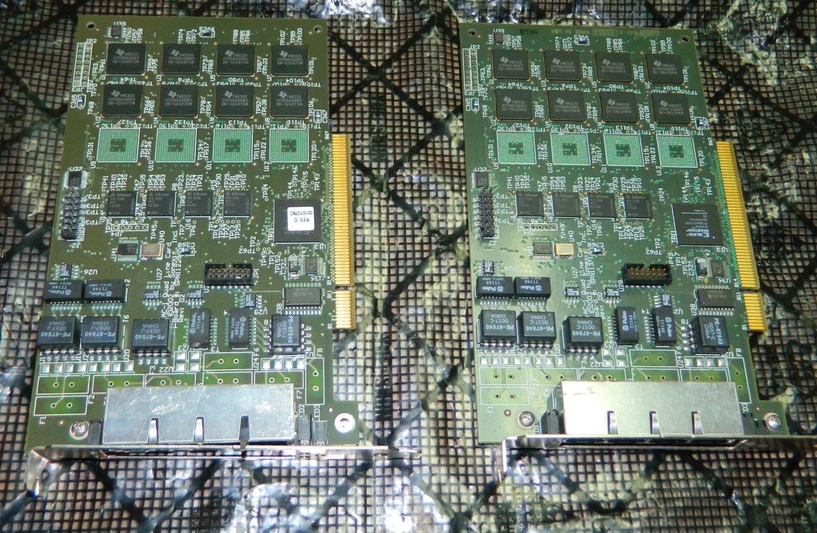 2pc Sonexis AC-1 four-wire T1 PCI cards SPN11448 conference cards REV ...