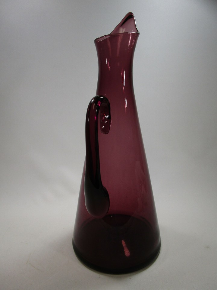 Blenko Art Glass 976 purple amethyst 19.25” Archtectural Pitcher Mid ...