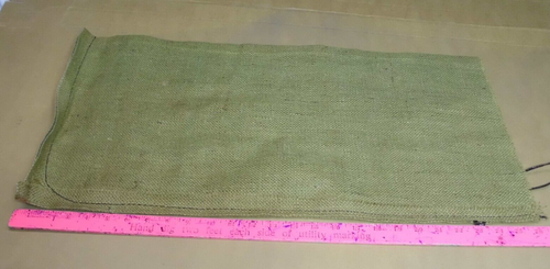 Vietnam Era US Army GREEN OD. TWO Burlap Cloth Sandbags / Sand Bags ...