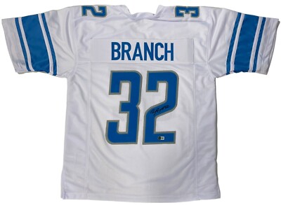 BRIAN BRANCH Signed DETROIT LIONS White Jersey BAS WITNESS COA XL | eBay