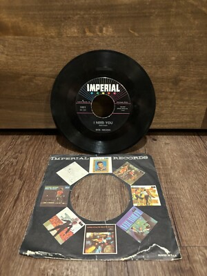 RICK NELSON-IMPERIAL X5901-ITS UP TO YOU-I NEED YOU-45RPM-1962 POP VG ...