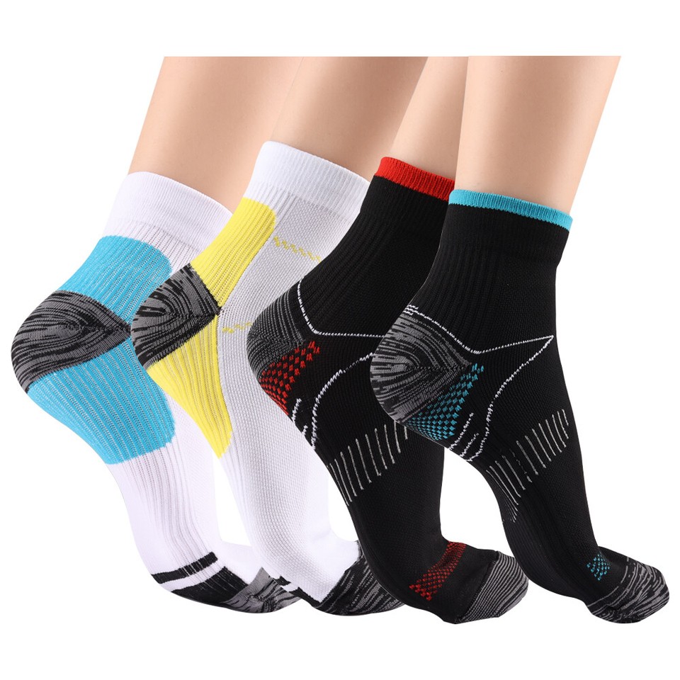 Foot Pain Relief Compression Socks Ankle Support Sleeves Brace Plantar ...