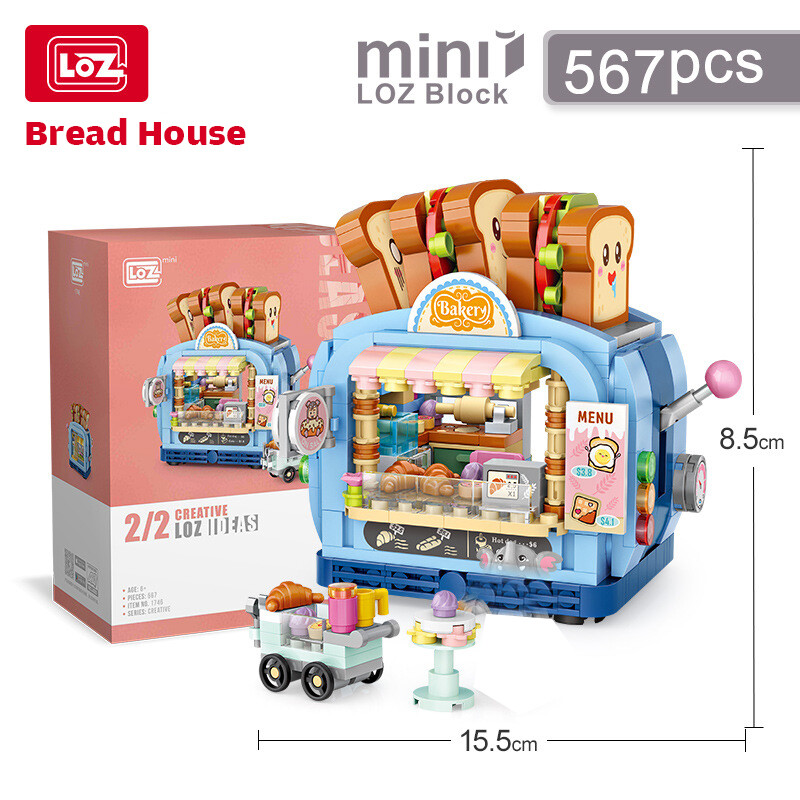 LOZ Mini Blocks Sets Food Street View Building Blocks Micro Bricks with ...