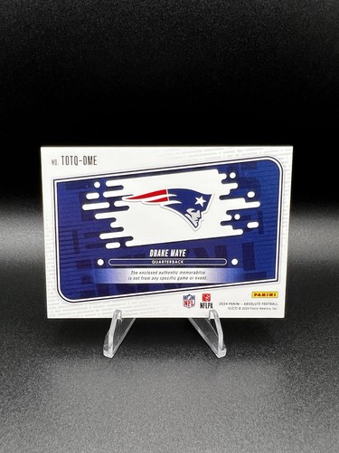 2024 Panini Absolute Drake Maye Rookie TOTT Quad Patch Jersey Number ...