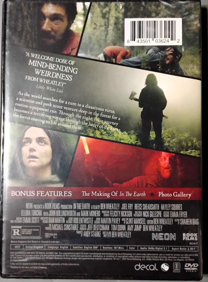 In the Earth (DVD, 2021) Horror/Disaster/Psychological Thriller NEW ...