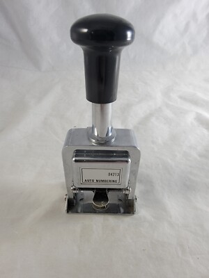 Auto Numbering Machine Number Stamp Chrome 04213 | eBay