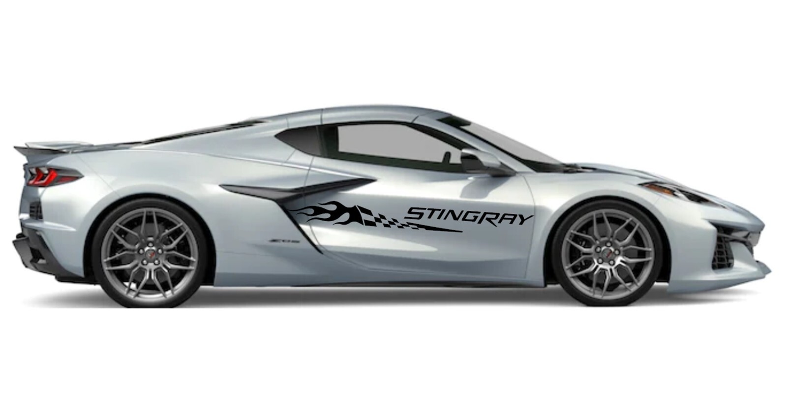 STINGRAY Checkered Flag Vinyl Decal Racing Stripes (Fits Chevy CORVETTE ...