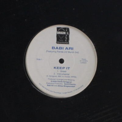 BABI ARI: keep it Original Jazz Recordings 12" Single 33 RPM Sealed ...