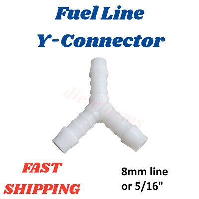 Fuel Line Splitter Y-Connector Diesel, Gas, Water, fits line with ID ...