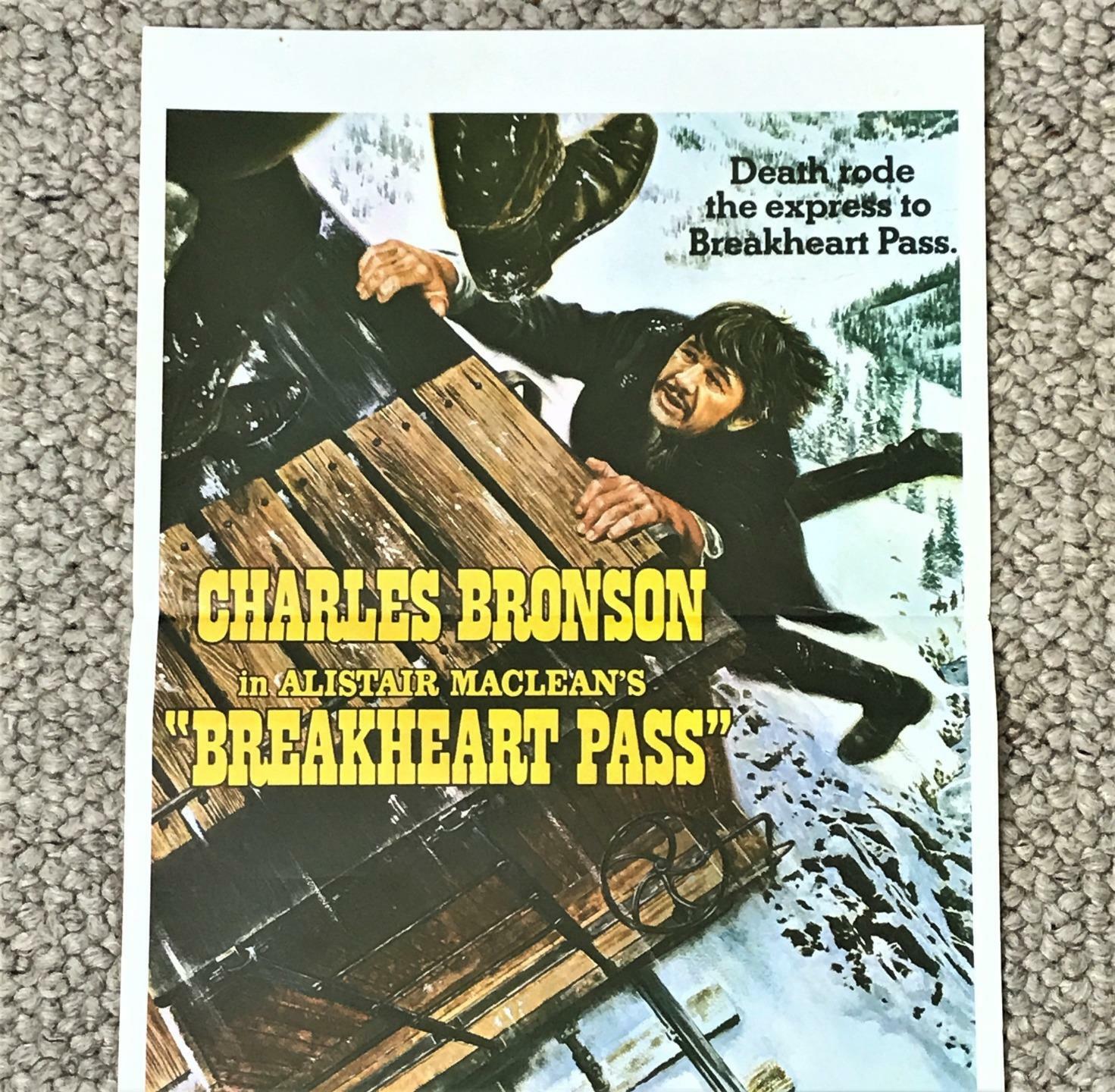 Breakheart Pass 1975 Daybill Movie Poster Charles Bronson Ben Johnson ...