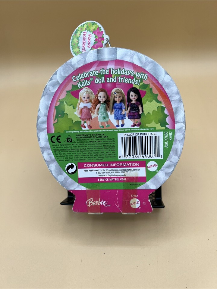 Kelly Club KELLY Mattel K7660 K7662 Sister of Barbie 2006 Happy ...