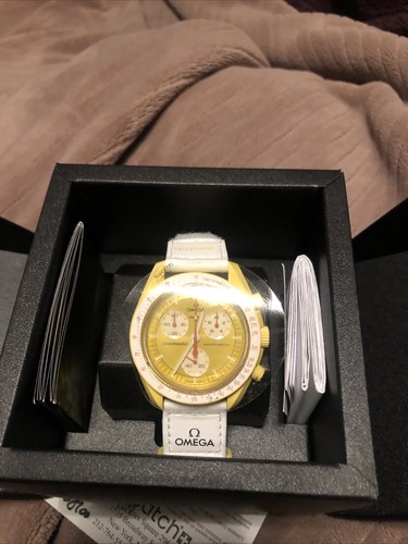 OMEGA x Swatch Speedmaster Moonswatch Sun Yellow Men's Watch ...