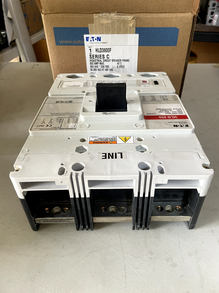 (1) NEW HLD3600F W/ LES3600LSI 3p 600v 600a 65k EATON Circuit Breaker ...