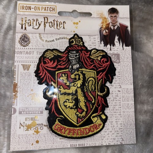 Harry Potter Gryffindor Crest Embroidered Iron On Patch Coat Of Arms ...