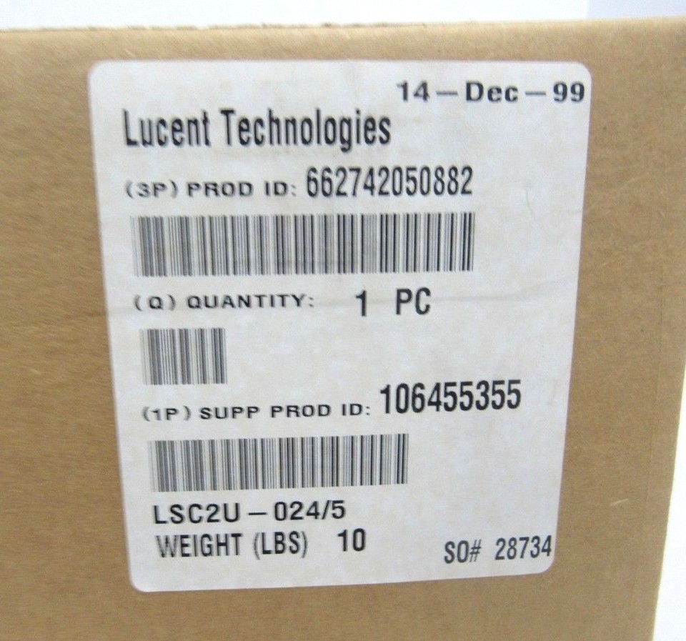 Lucent Technologies LSC2U-024/5 Fiber Optic Shelf 66-6 | eBay