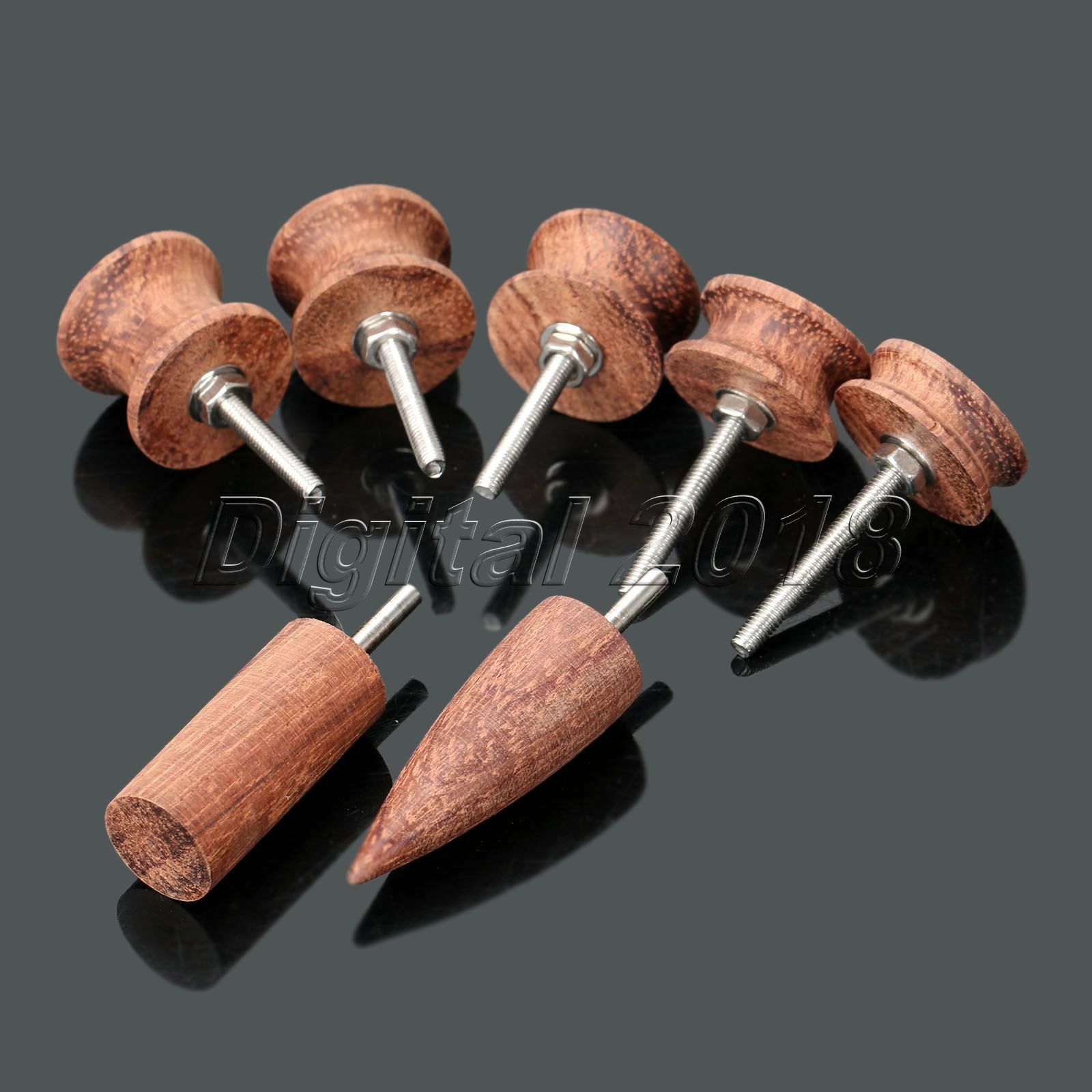 7 Sizes Safe Easy Use Hand Craft Burnisher Wood Edge Leather Craft ...