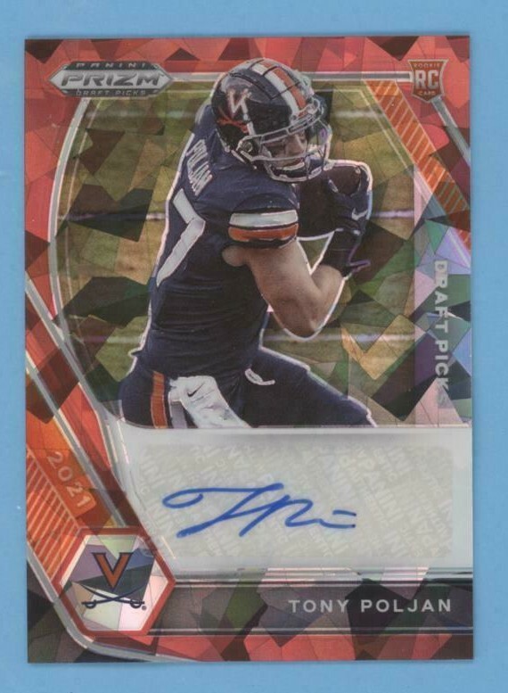 Tony Poljan 2021 Panini Prizm Draft RED ICE PRIZMS PARALLEL AUTO Rookie ...
