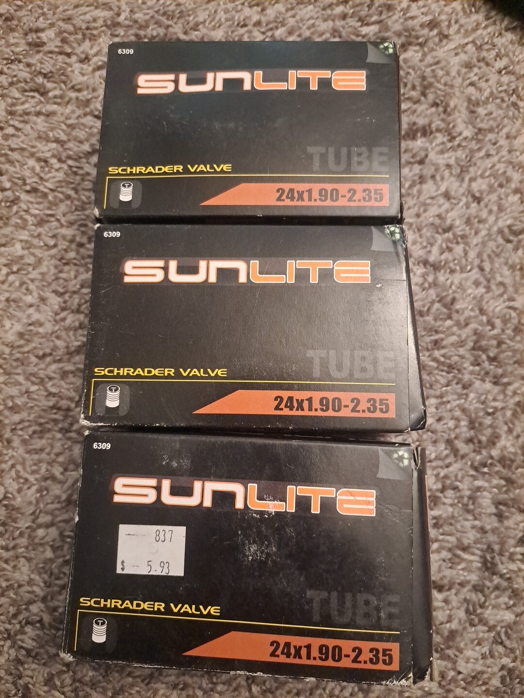 Pack Of 3 SUNLITE BICYCLE TUBE 24" x 1.90 -2.35 SCHRADER | eBay
