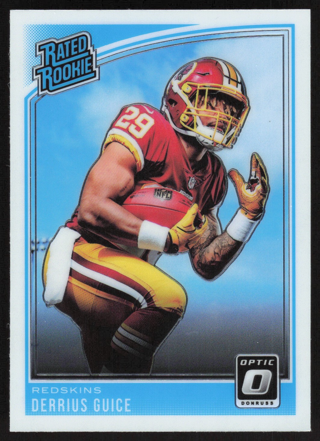 2018 Panini Donruss Optic Rated Rookie Derrius Guice #157 Washington ...