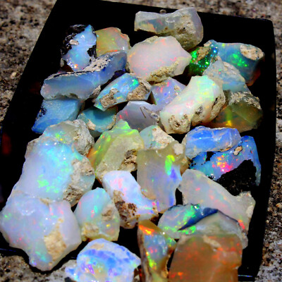 Dry opal rough lot AAA Cut grade opal rough natural Ethiopian Welo opal ...