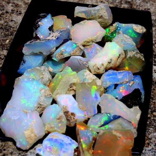 Dry opal rough lot AAA Cut grade opal rough natural Ethiopian Welo opal ...