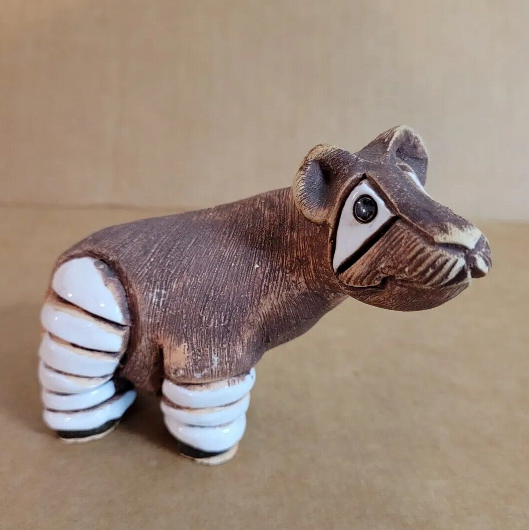 Vintage Artesania Rinconada Spectacle Bear Okapi Pottery Sculpture ...