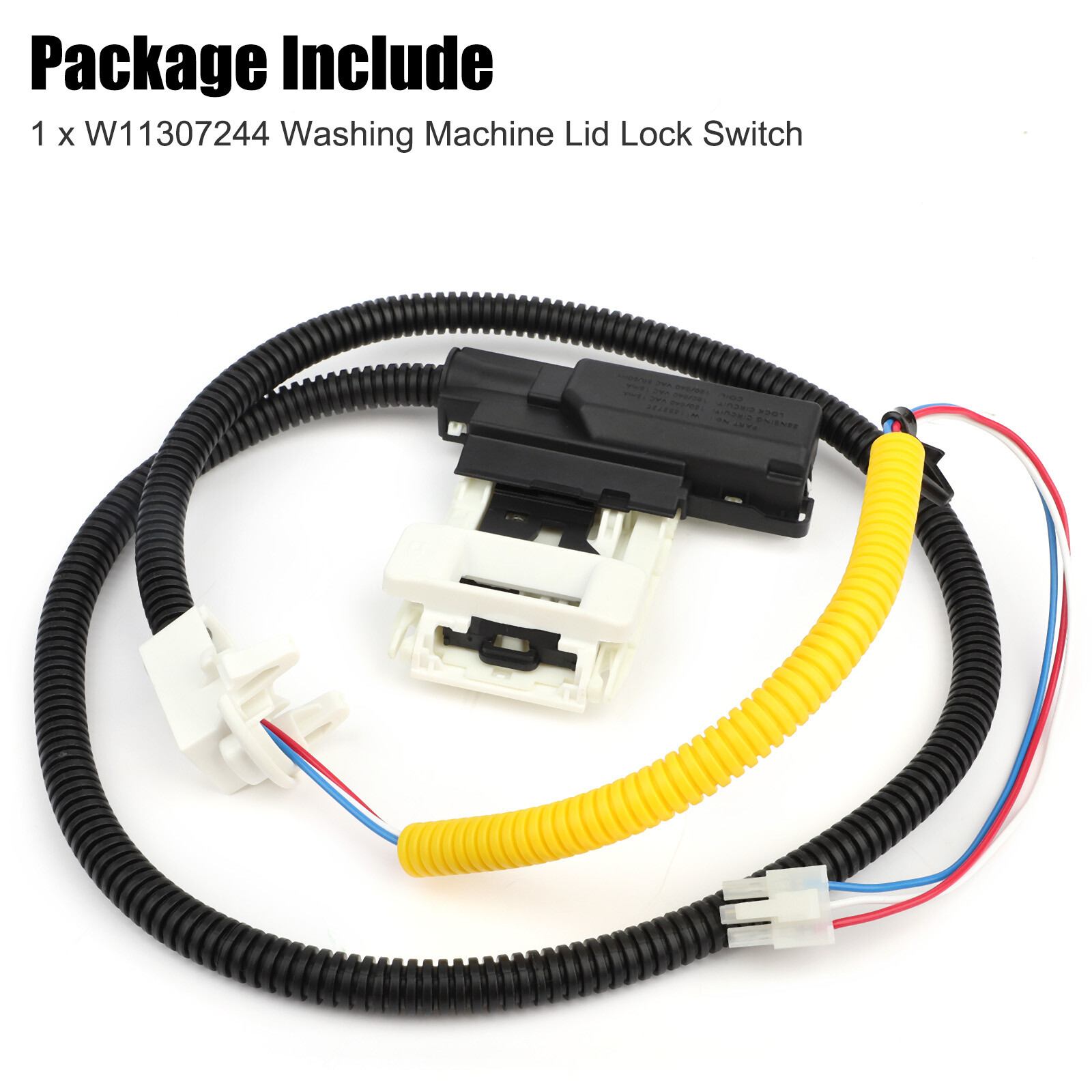 W11307244 Washer Lid Lock Latch Switch Part Kit for Whirlpool Kenmore ...