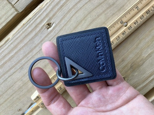 Calvin Klein leather square keychain/keyring | eBay