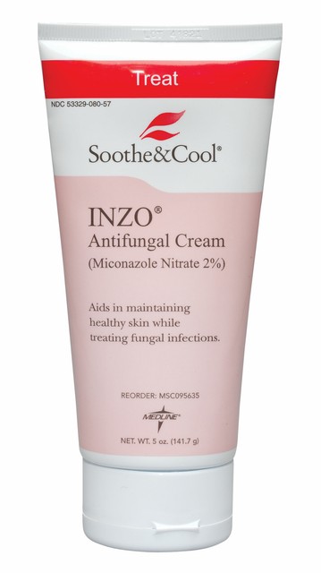 Medline Soothe & Cool INZO Antifungal Cream 2oz 080196748177a245 for ...