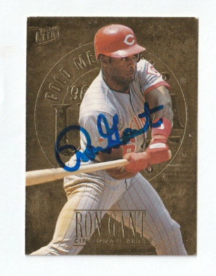 Ron Gant 1996 Fleer Ultra Gold Medallion Reds authentic autographed ...