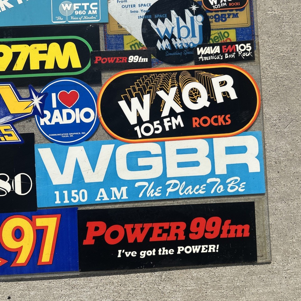 VTG Radio Station Sticker Decal 80s 90s Rock Music Decor MTV Man Cave ...