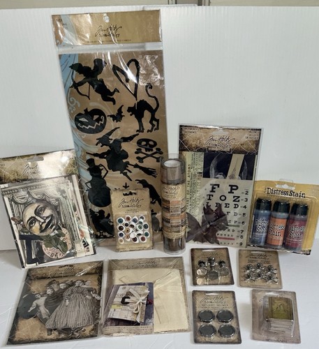 Tim Holtz Idea-logy Halloween Ephemera Embellishments Large Lot | eBay