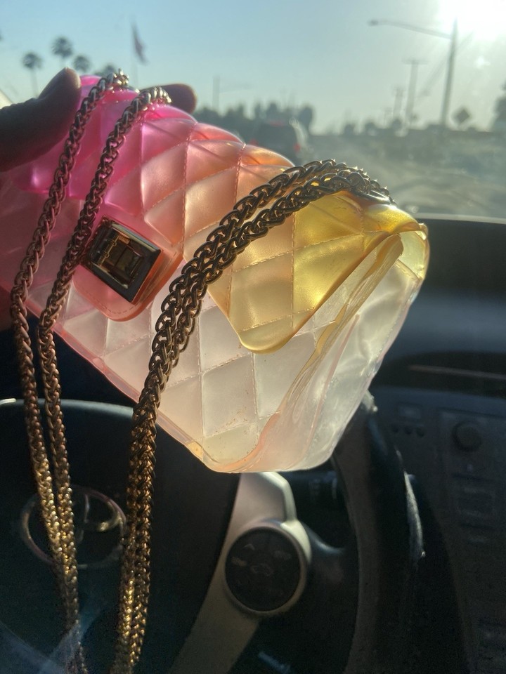 Quilt Embossed Multi Color Jelly Shoulder Bag Classy Dress Or Casual | eBay