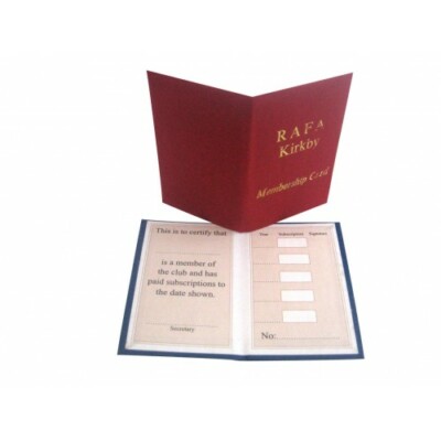 100 CLUB MEMBERSHIP CARDS - Club Name Printed In Gold Blocking | eBay UK