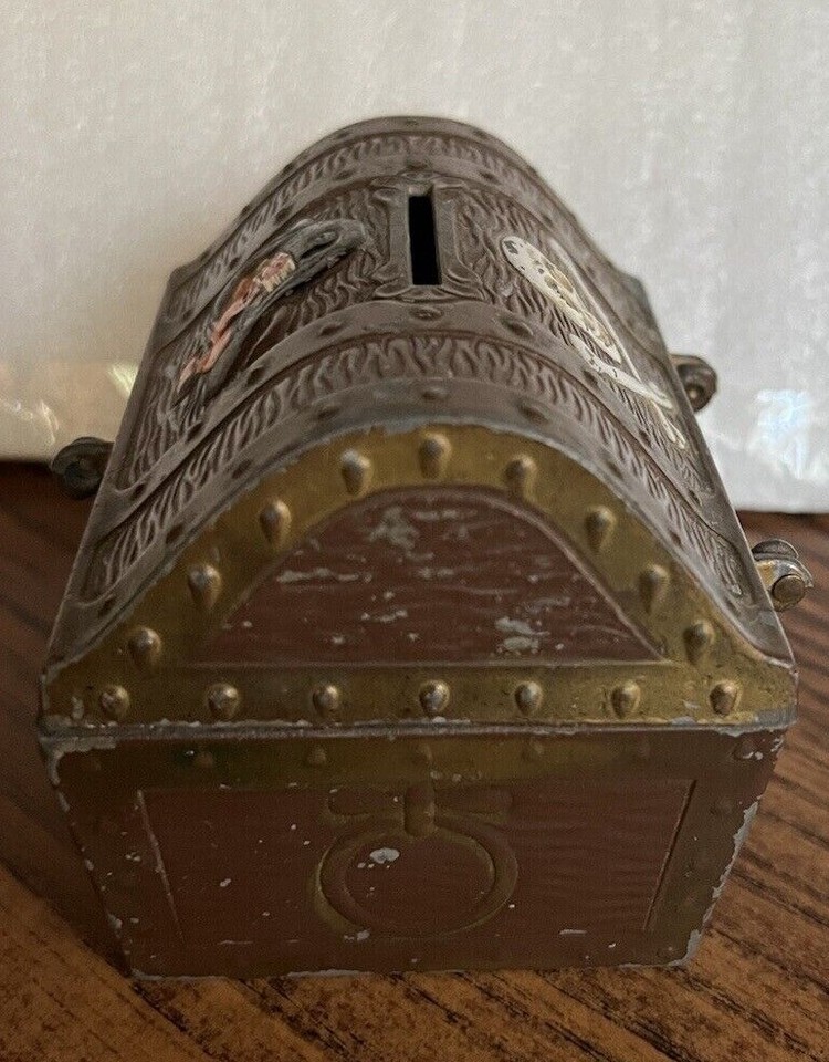Vintage Metal Pirate Treasure Chest Savings Bank | eBay