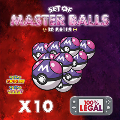 Pokemon Scarlet and Violet ~ Master Ball Set (10) ~ Same Day Delivery ...