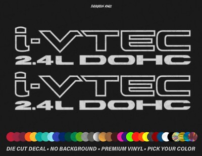 i-Vtec DOHC 2.4 Decals for Element Accord Type S CRV Odyssey Civic TSX ...