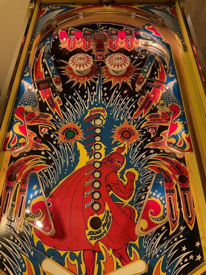 Bally Fireball Pinball Machine Home Model Works Needs Repair Local ...
