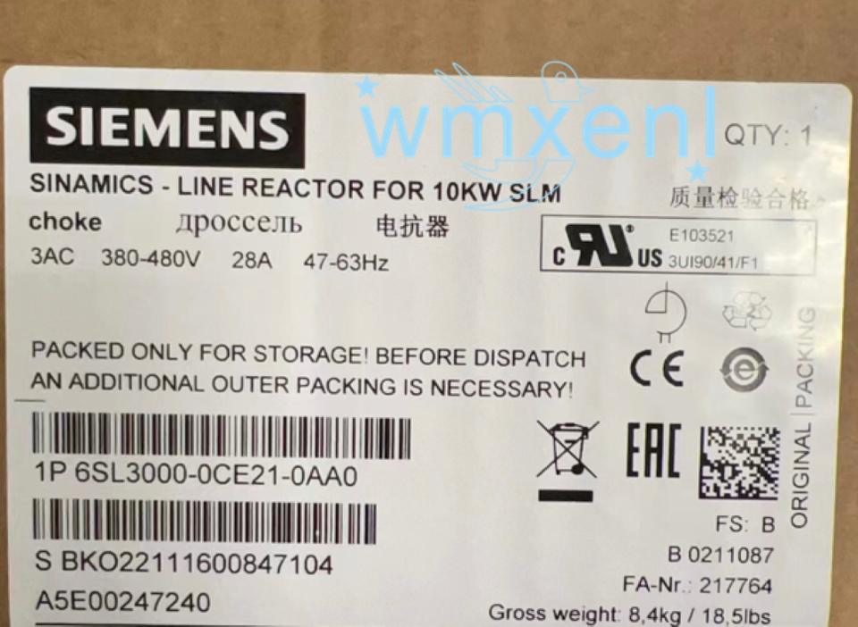 1PC New Siemens 6SL3000-0CE21-0AA0 Power reactor Expedited Shipping/ | eBay