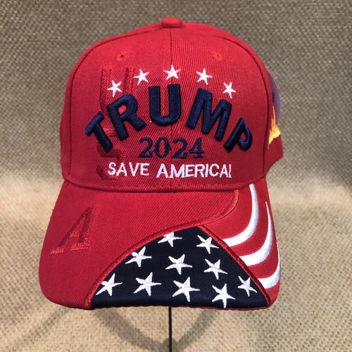 TRUMP 2024 HAT, Save America, Flag, Red Blue Black Donald Trump Ball ...