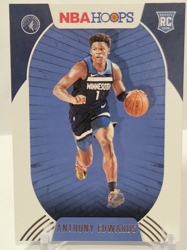2020-21 NBA Hoops Anthony Edwards RC 216 NM+ Centered | eBay