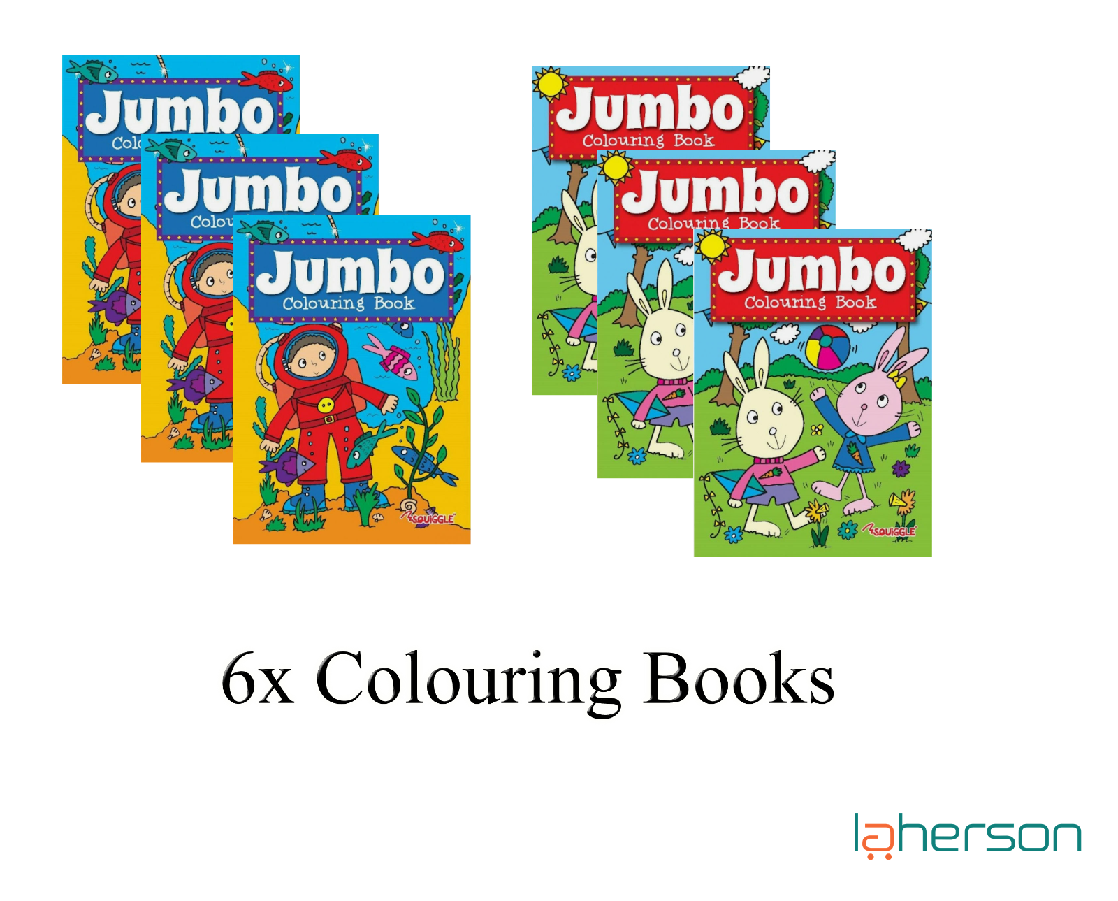 Pack of 6 Jumbo Colouring Books | Easy Activity for Kids | Boys & Girls ...